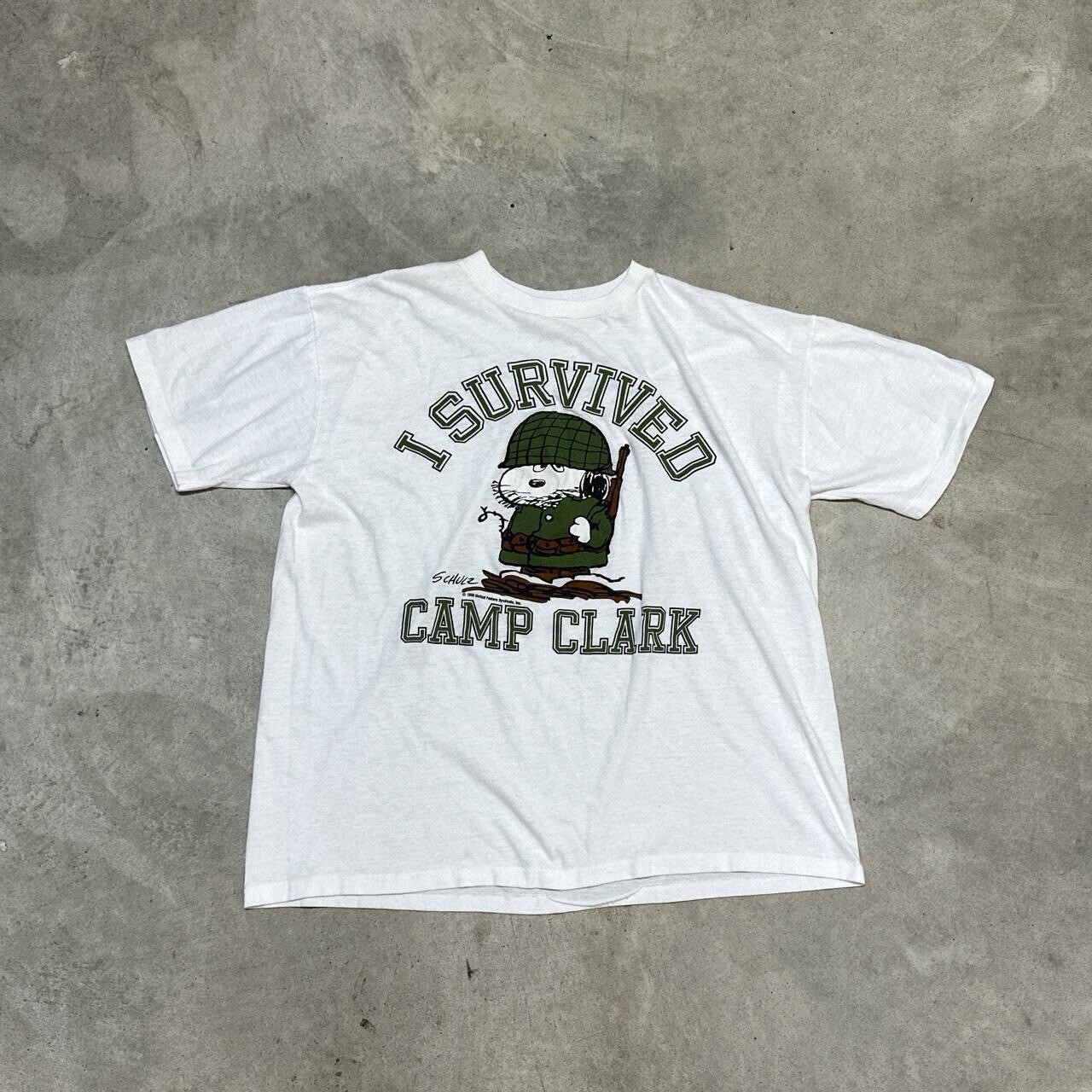 i survived camp clark peanuts snoopy white tee - Gem
