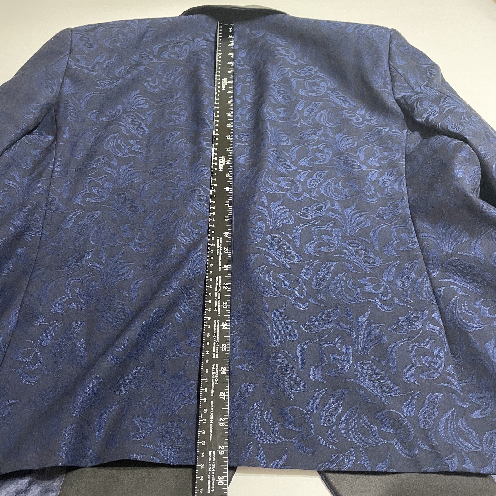 Kilburne Finch TUX Blazer + VEST Mens 54R SLIM Metallic Blue Black ...