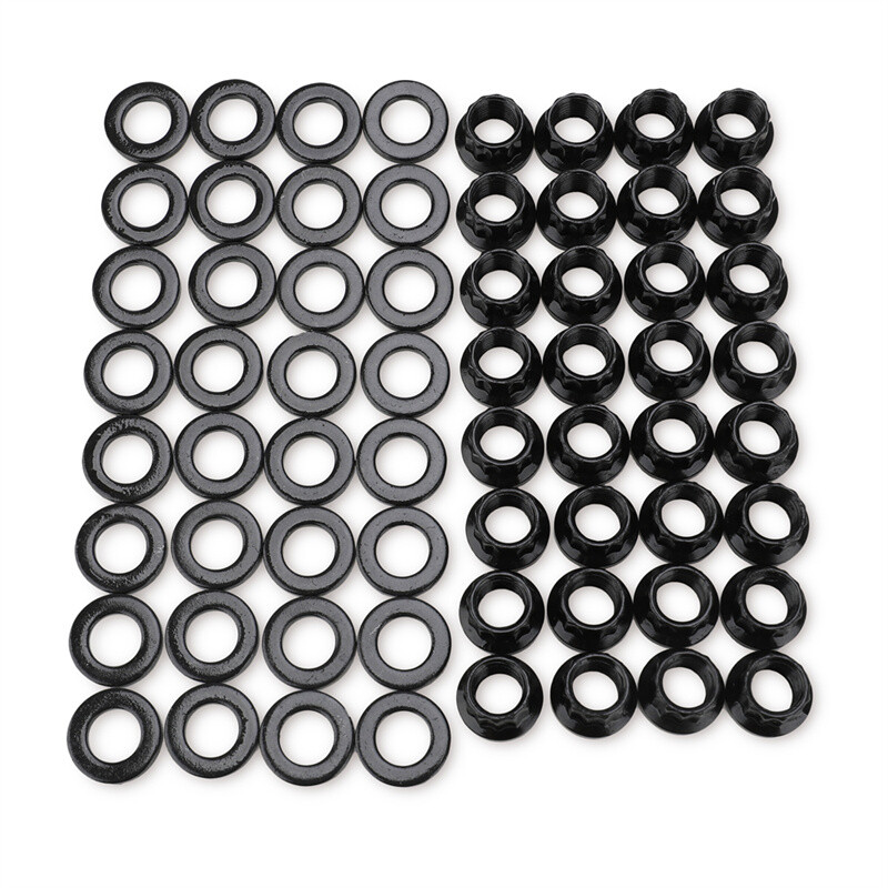 12 Point Head Stud Nut Washers Kit Fit for Chevy BBC 454 Cylinder Head ...