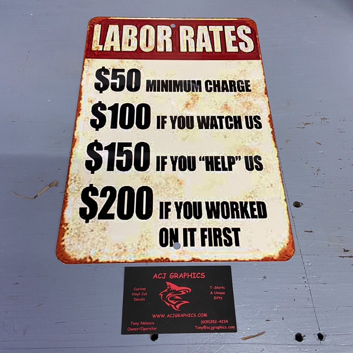 Funny Mechanic Shop Signs