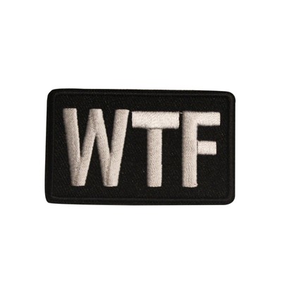 WTF What The F Embroidered Iron On Patch - Biker 028-O | eBay
