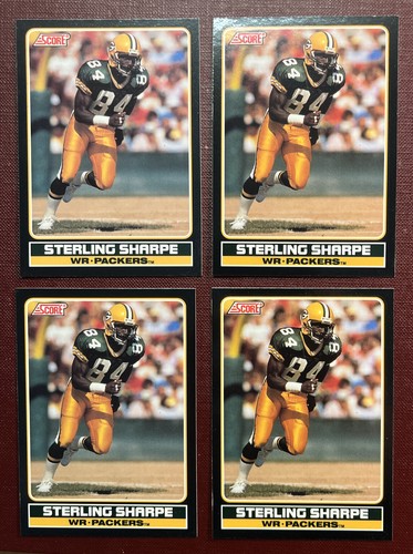 4 Sterling Sharpe 1990 Score Young Superstar Rookie Glossy Cards, MINT ...