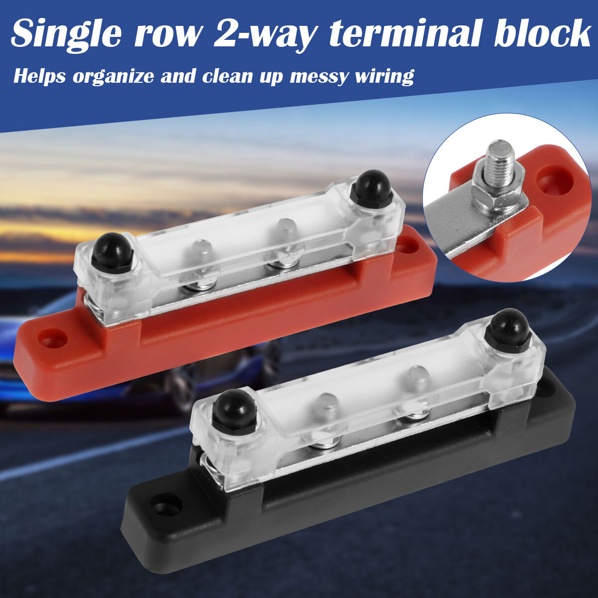 2Pcs 4Way Battery Terminal Distribution Block 150A 48V Heat-Resistant ...