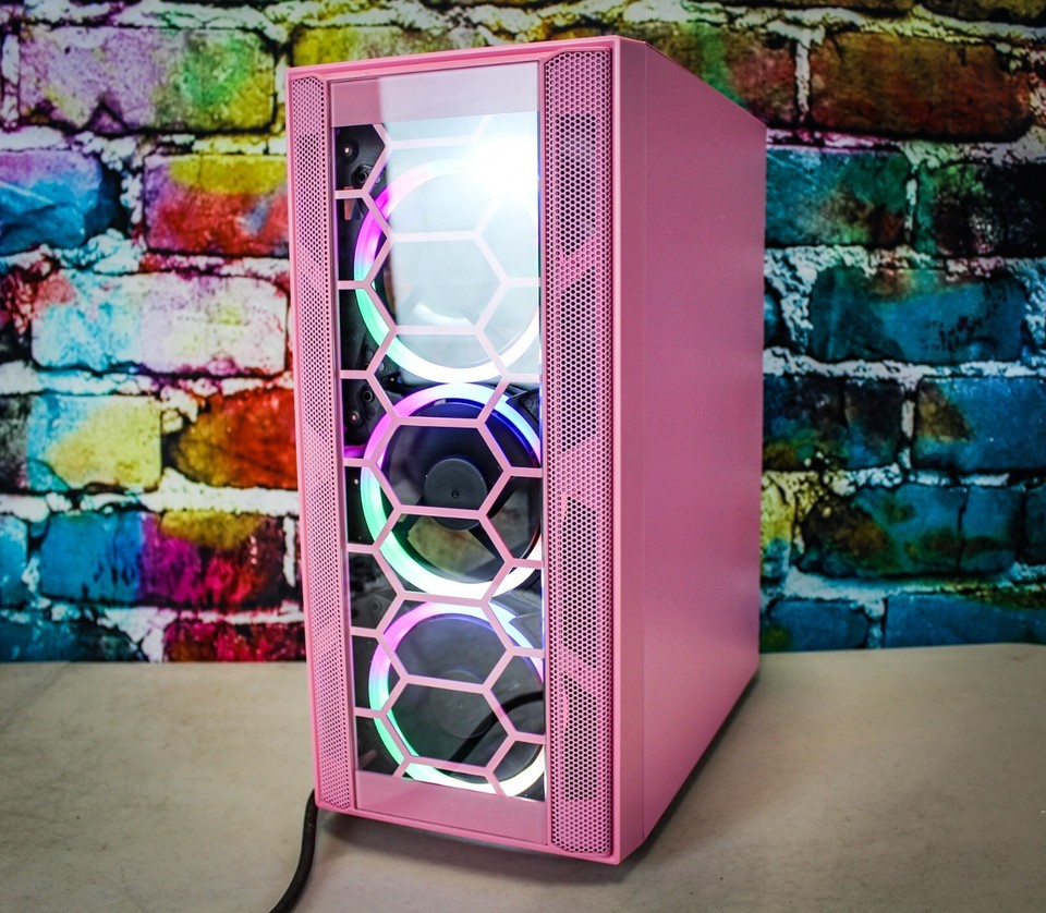 Custom Pink Gaming Desktop PC Intel Core i7 3.40 Quad 16GB SSD Nvidia ...