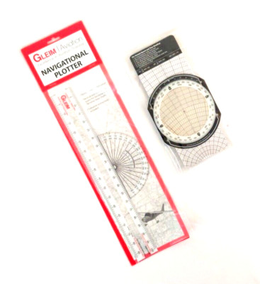 Gleim Aviation E6B Flight Computer and Gleim Navigational Plotter | eBay