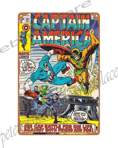 1968 CAPTAIN AMERICA Comics metal tin sign design your own plaque | eBay
