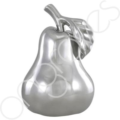 Large Silver Pear Fruit Ornament Decoration Decorative Home Decor | eBay UK