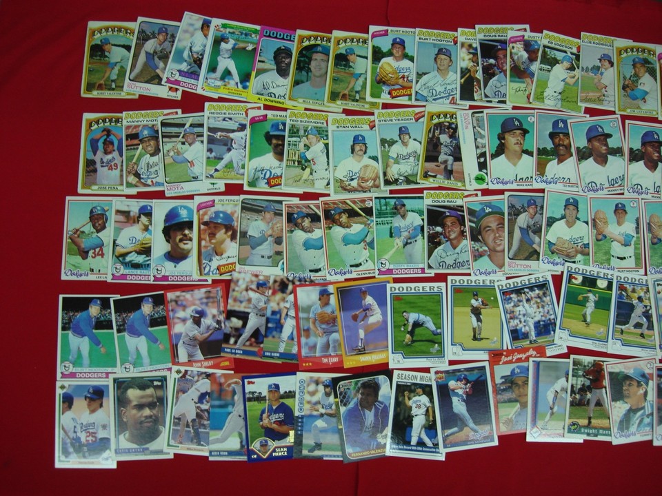 LOS ANGELES DODGERS 70 + BASEBALL CARD LOT 1970's - 2000's | eBay
