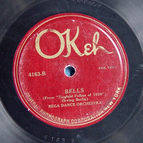78 RPM 10": OKeh 4163 Rega Dance Orchestra Bells Rudy Wiedoefts Palace ...