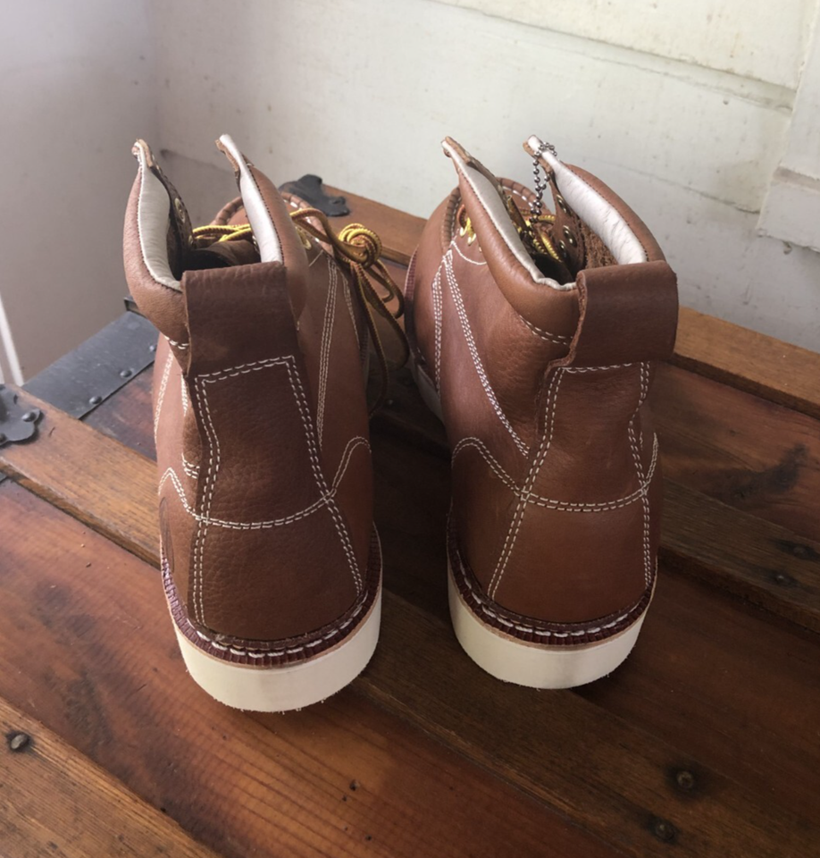 NEW 6" Heritage Tobacco Leather Goodyear Moc Toe Boots See Thorogood ...