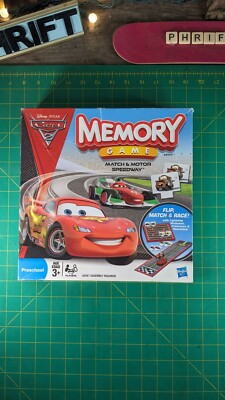 Disney Pixar Cars 2 Memory Game Match & Motor Speedway Hasbro 2011 ...