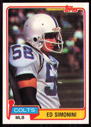 1981 Topps Ed Simonini Baltimore Colts #212 | eBay