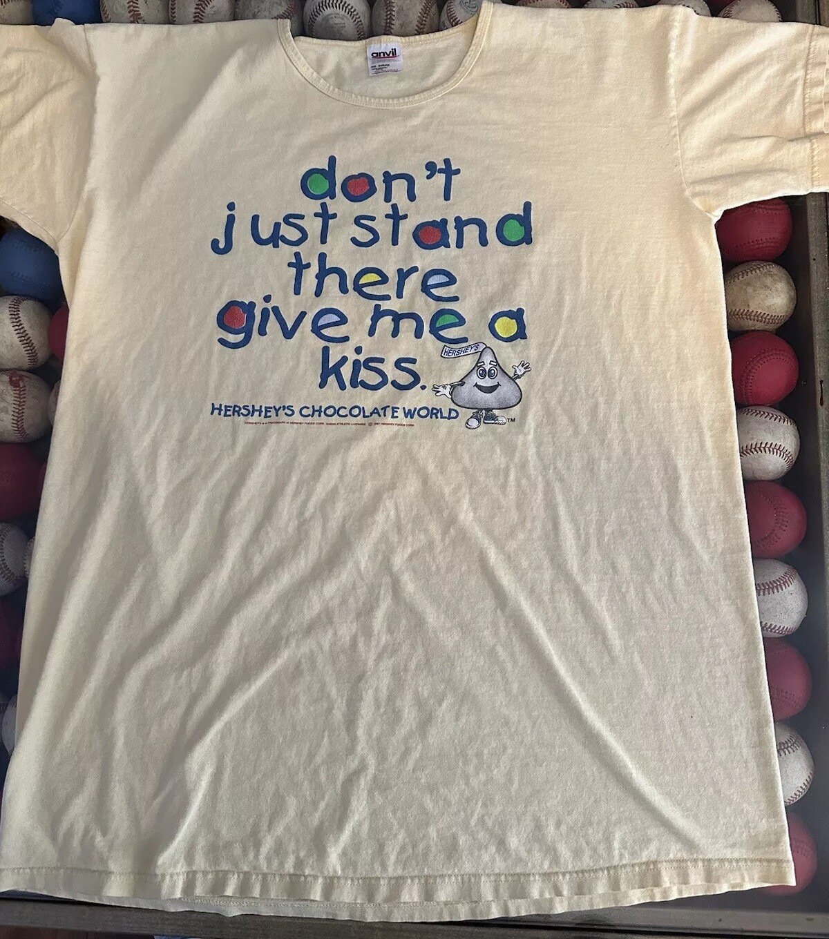 Rare VINTAGE 97’ Anvil Hersheys Kisses Candy T Shirt … - Gem