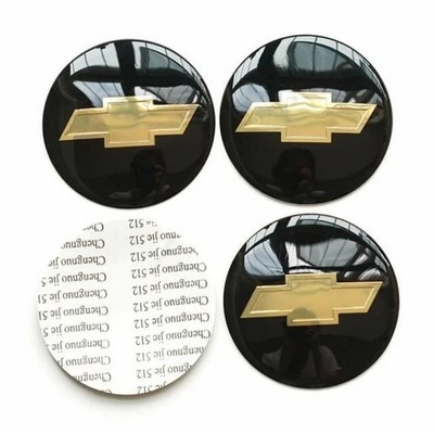 4PCS Wheel Center Cap Sticker Decals – 65mm Black Compatible Chevrolet ...