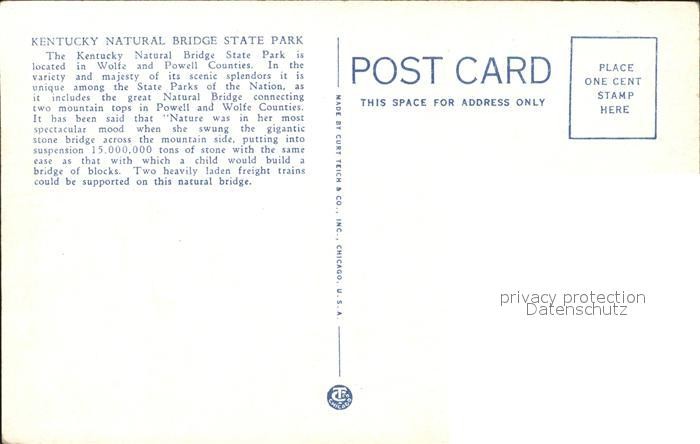 Kentucky US-State Natural Bridge Powel County | eBay.de