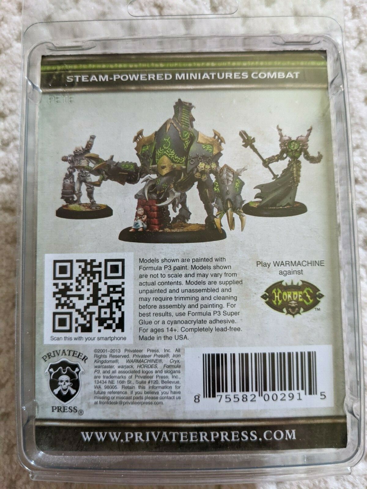 Warmachine Cryx Bane Lord Tartarus Character Solo Pip 34042 for sale ...