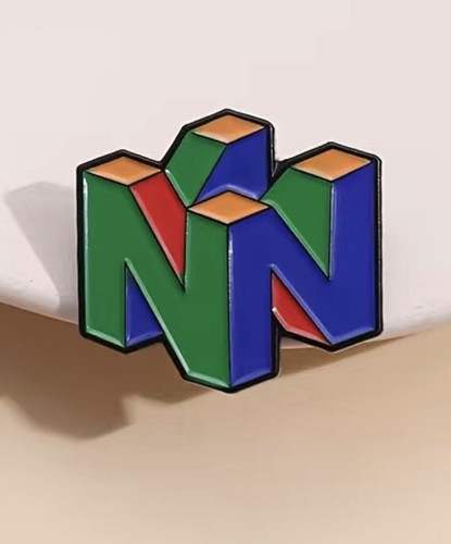 Nintendo 64 enamel pin N64 NES logo 90s Console Video Games Lapel Pin ...