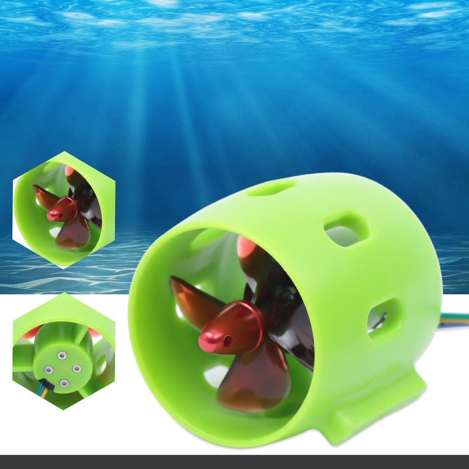 Underwater Thruster Motor 4 Blades Ship Model Propeller For ROV RC Bait ...