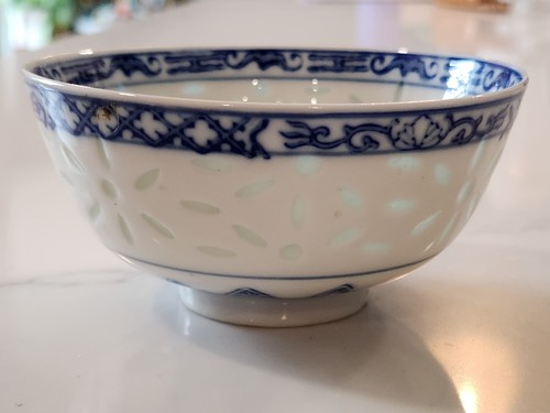Vintage Chinese Porcelain Translucent Rice-Pattern Ware Bowl 4.5" | eBay