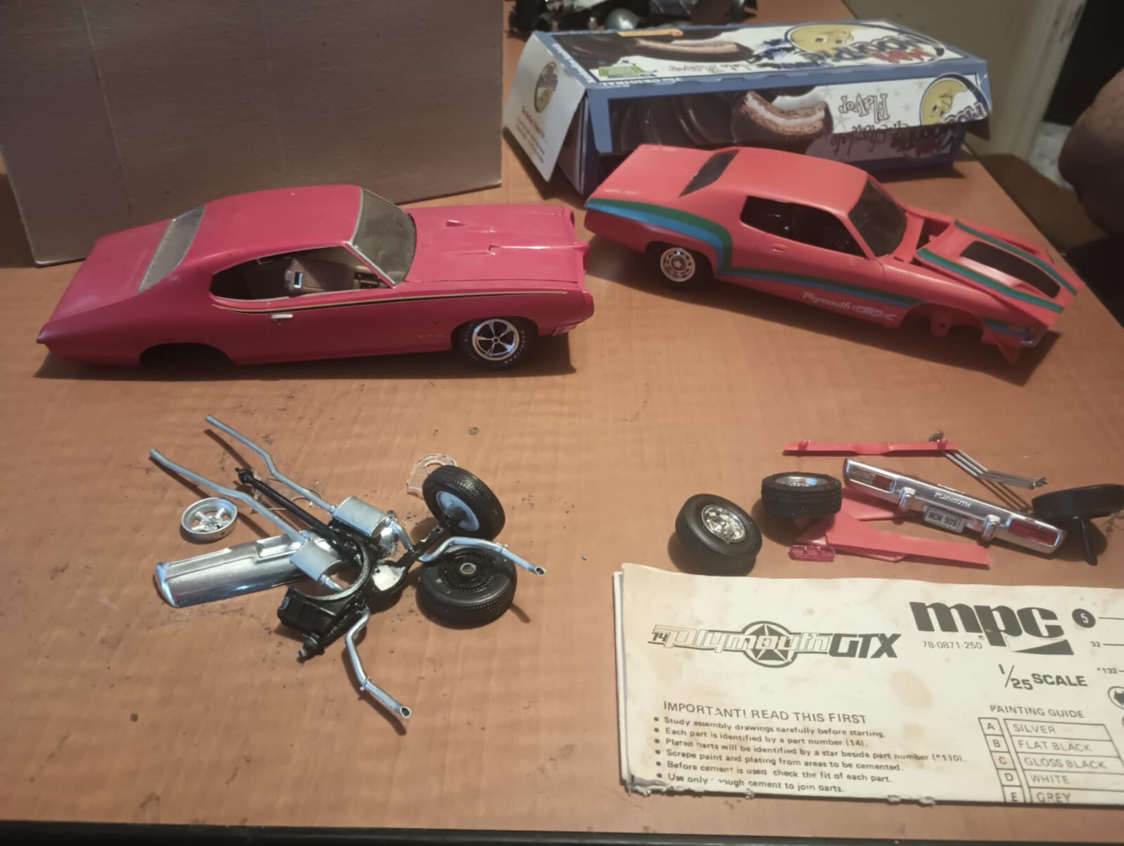 Built MPC 1974 Plymouth GTX Vintage KIT Car with 69 GTO AS IS LOT OF 2 ...