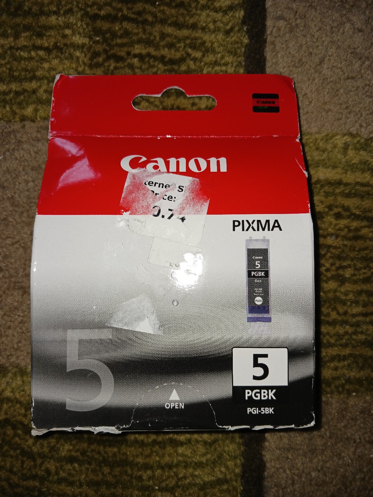 Genuine Canon Pixma 5 PGBK Black Ink Cartridge PGI-5BK New Sealed ...