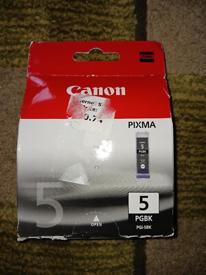 Genuine Canon Pixma 5 PGBK Black Ink Cartridge PGI-5BK New Sealed ...