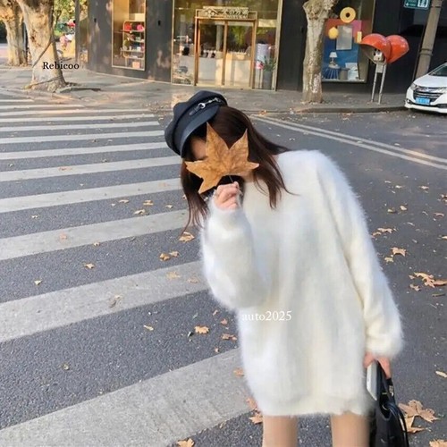 Winter Womens Fashion Angora Warm Sweater Fluffy Fuzzy Plush Jumper Hot ...