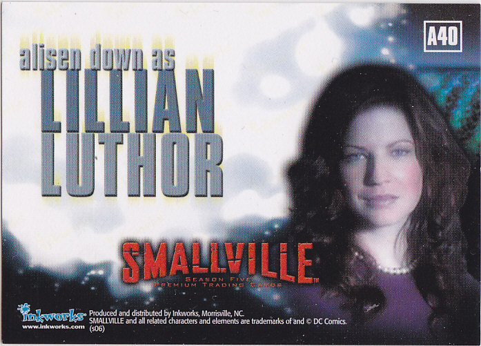 SMALLVILLE SEASON 5 A40 ALISEN DOWN LILLIAN LUTHOR AUTOGRAPH | eBay
