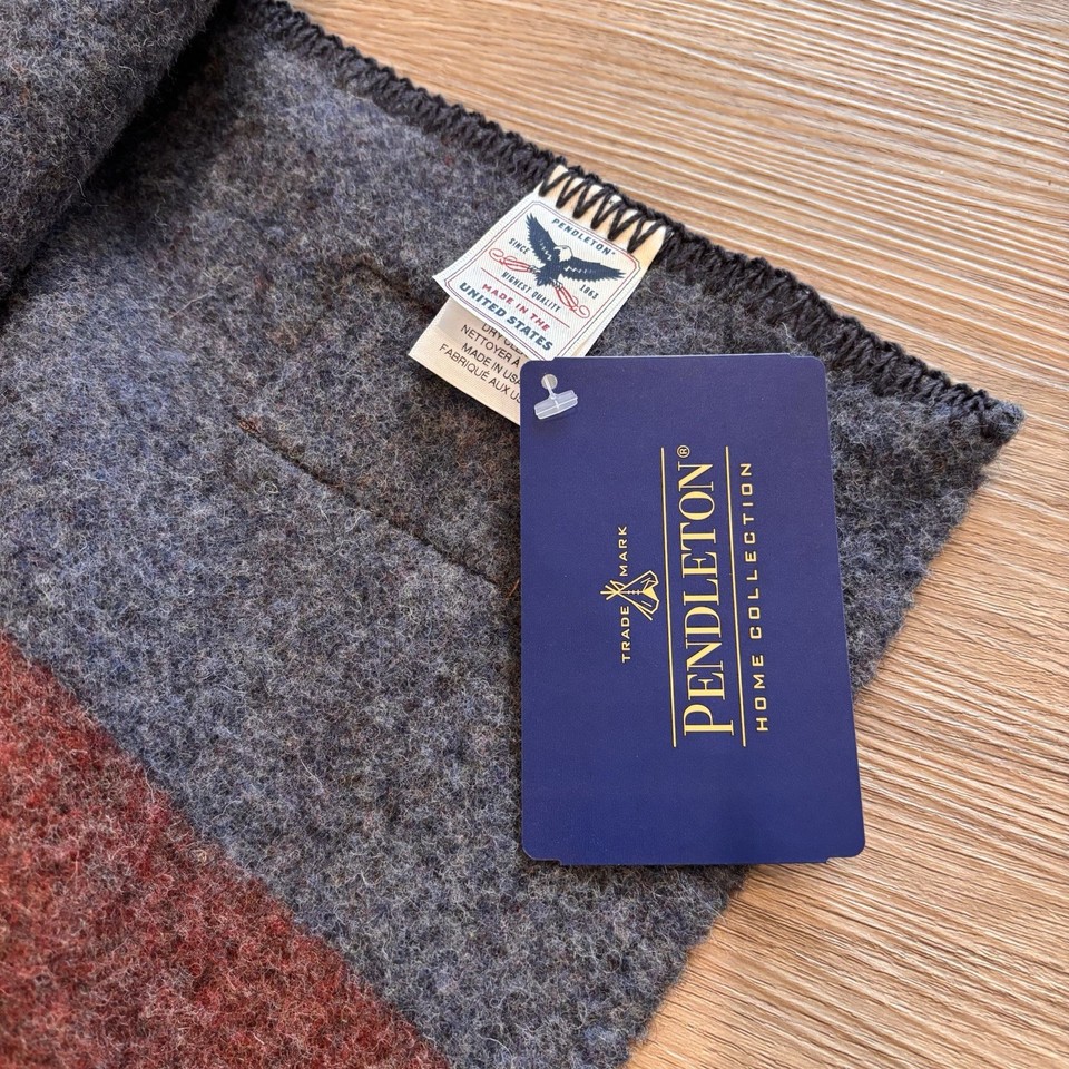 Pendleton NWT Yakima Camp Queen Size Wool Blend Blanket USA Made Lake 90"x 90" | eBay