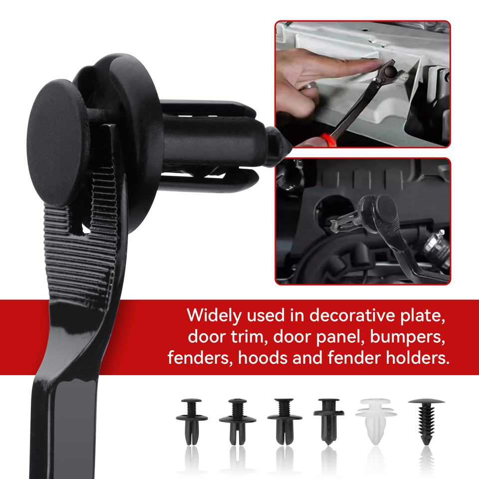 100pcs Universal Car Bumper Body Clips Door Panel Clips Fastener Fender ...