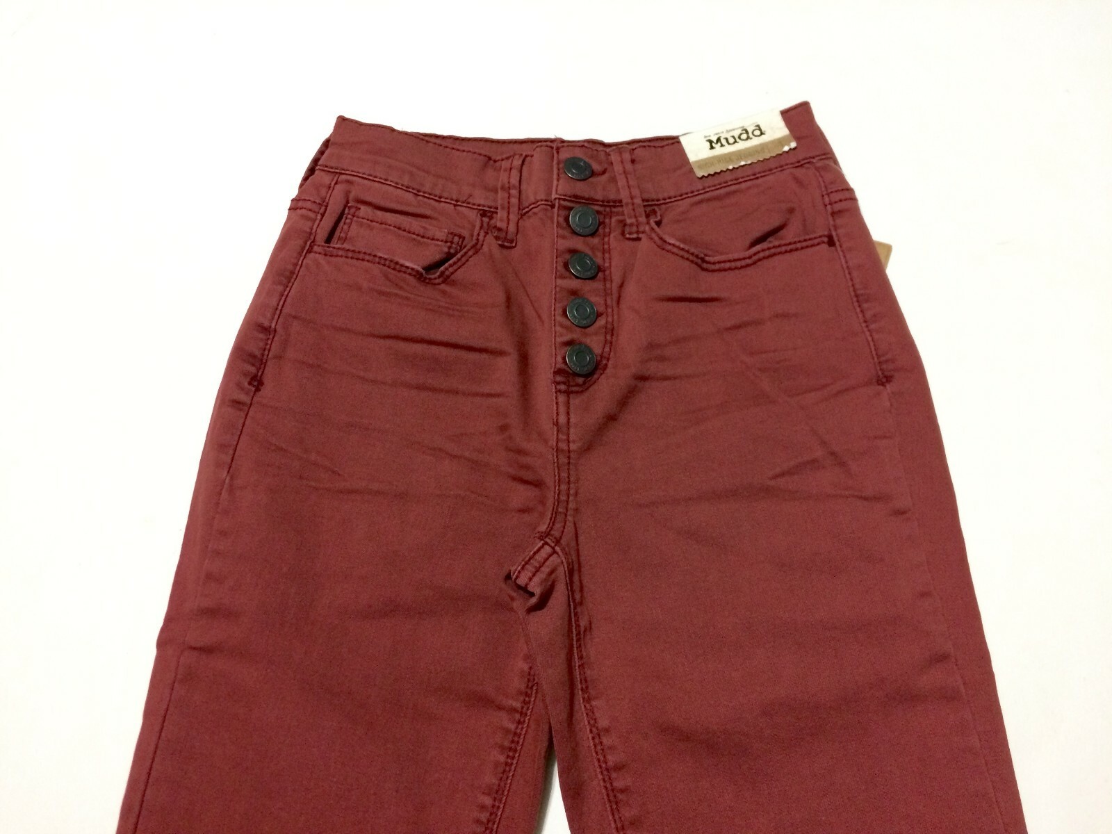 Mudd Exposed Botton Hi Rise Jeggings Jeans For Women 1 Sable Red NWT 98 ...