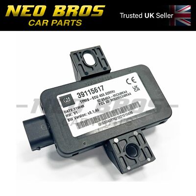 OEM Vauxhall Corsa D TPMS Tyre Pressure Control Module ECU 39115617 ...