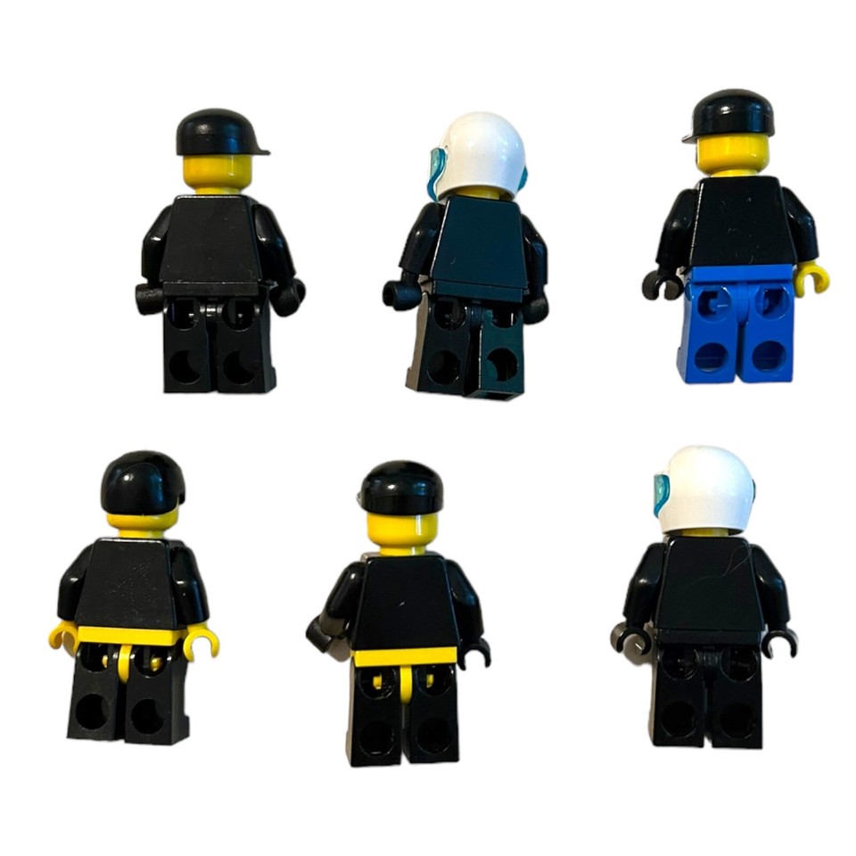 Lot Of 6 Lego Minifigure Figure Police Man Zipper Sheriff Star cop04 Helmet Hair | eBay