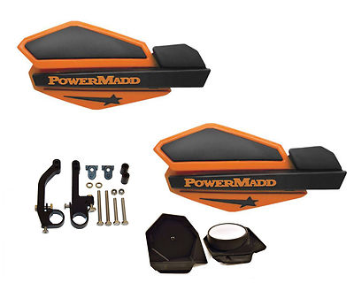 PowerMadd Star Series Handguard Guards Mirror Orange Snow Mobile ...