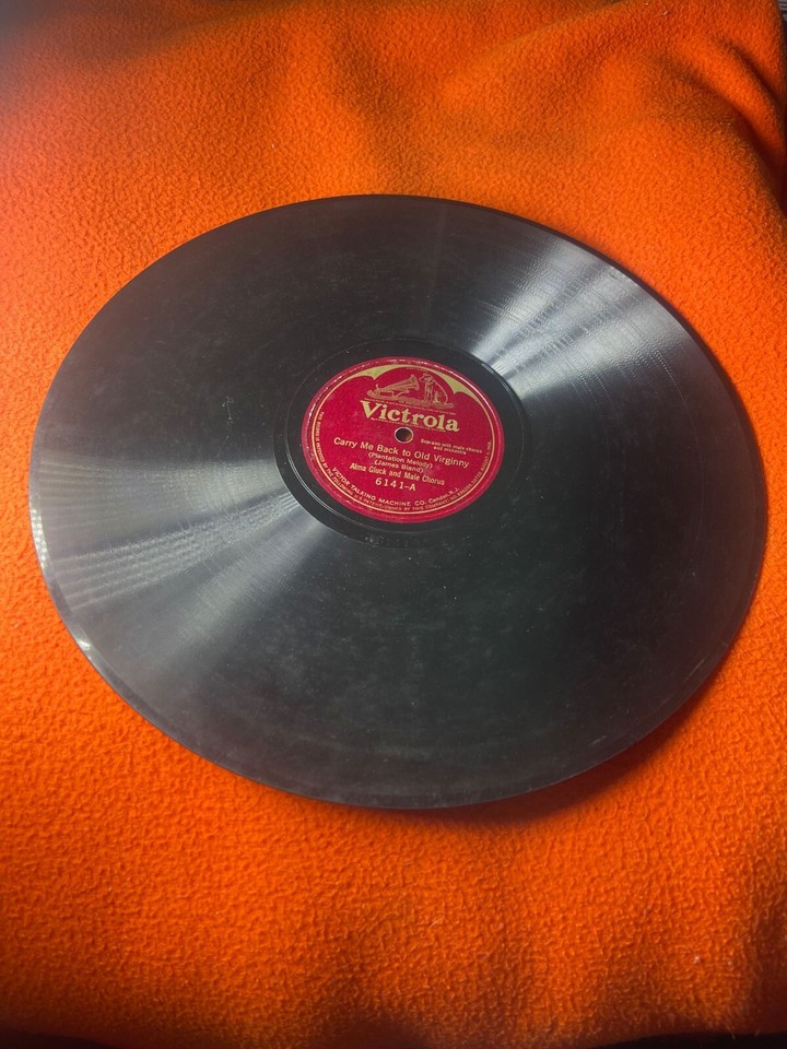 12" VICTROLA Record 78 rpm 6141 OLD BLACK JOE Alma Gluck | eBay