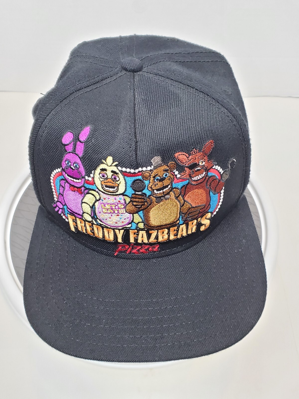 Five Nights at Freddys Fazbears Pizza Hat Snapback Bl… - Gem