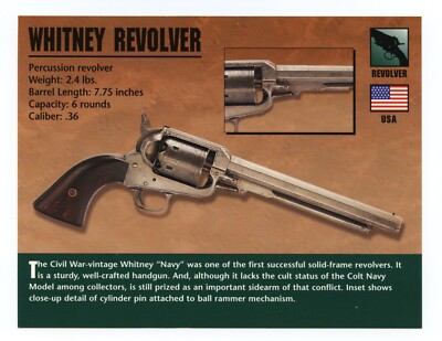 Whitney Revolver Atlas Classic Firearms Card | eBay