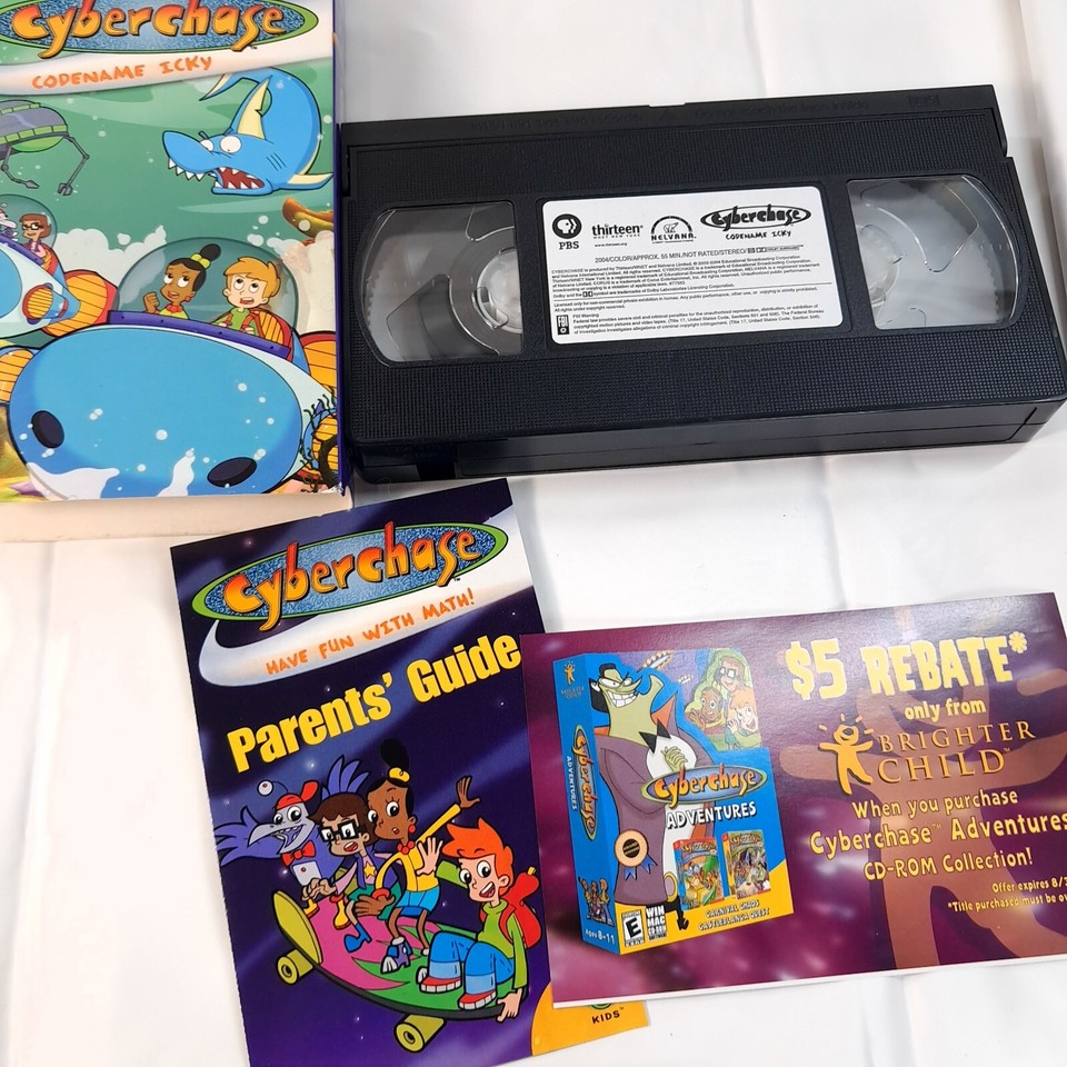 PBS Kids Cyberchase VHS Codename Icky & Harriet Hippo & the Mean Green ...