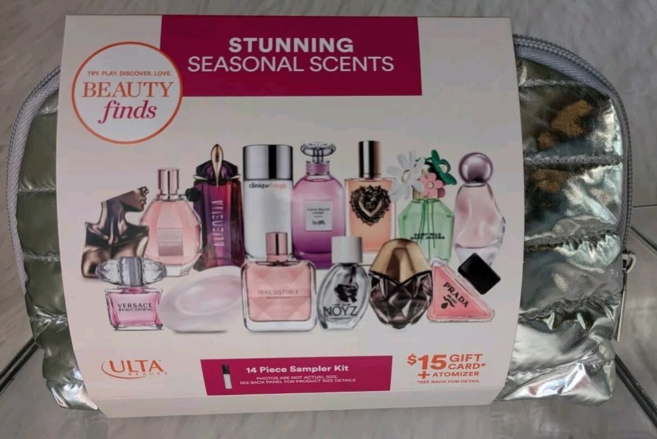 ULTA 2024 Stunning Seasonal Scents 14pc Sample Perfume Set w/ $15 Gift ...