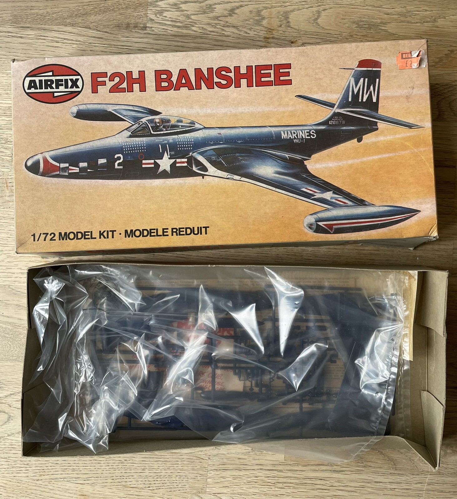 Vintage Airfix F2H Banshee Plane 1:72 Model Kit No.4023-5 US Air Force ...