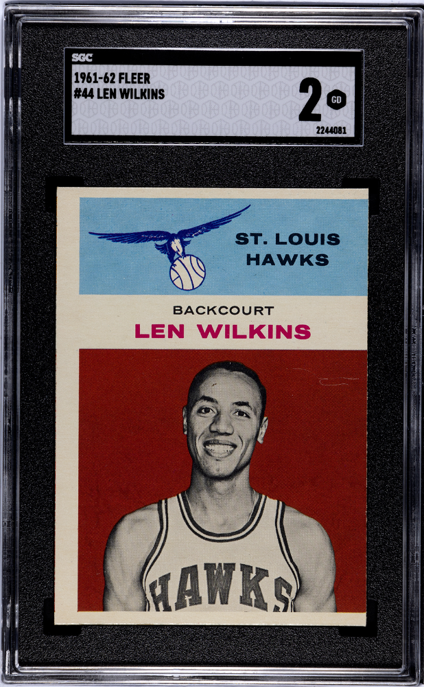 1961-62 Fleer Len Lenny Wilkins #44 Rookie RC SGC 2 Vintage Basketball ...