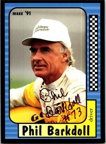 Phil Barkdoll autographed Trading Card (Auto Racing, NASCAR, SC) 1991 ...