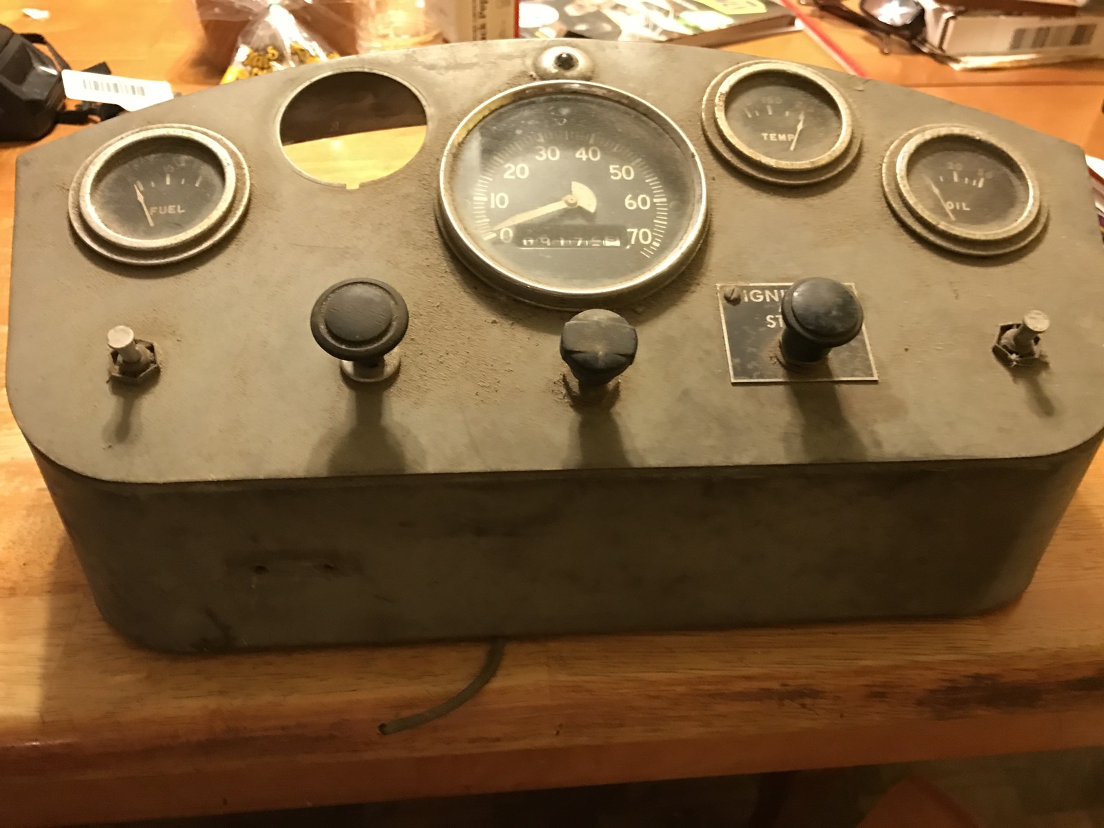 vintage rat rod / hot rod dash assembly cluster speedometer | eBay