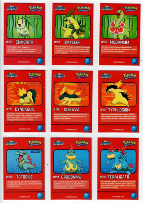 CARDS POKEDEX POKEMON JOHTO Full Set 100/100 PERU 2023 TCG Trading Cad ...