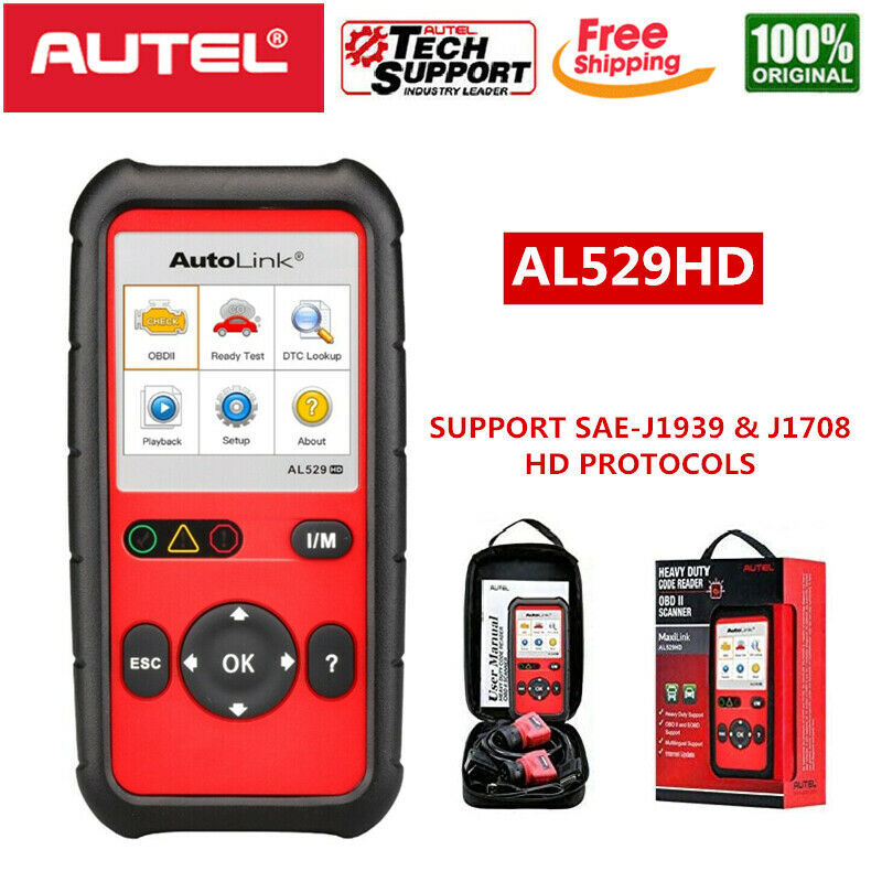 Autel AutoLink AL529HD Light Car Error Scanner Tester Tool Kit OBD2 ...