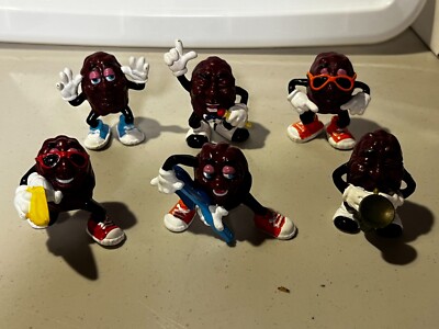 California Raisins Set of 6 Figures 1980s Vintage Hardee's Promotional ...