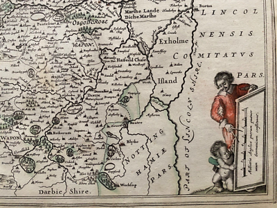 1500s Map Of West Riding Yorkshire England