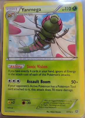 Yanmega # 7/114 Steam Siege Set Pokemon Trading Cards TCG Rares Grass ...