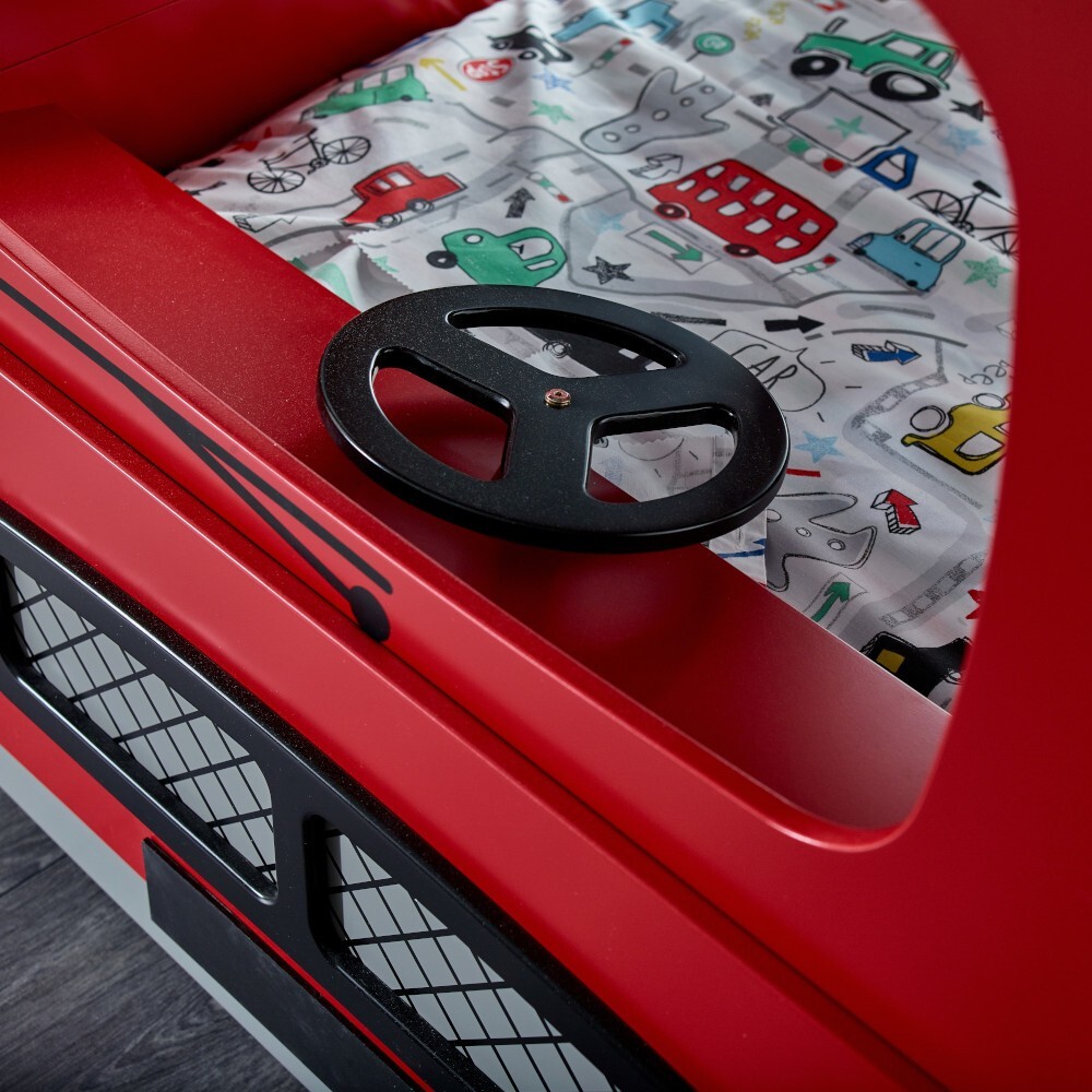 Happy Beds London Bus Kings Crossing 3ft Single Bunk Bed Frame - Red ...