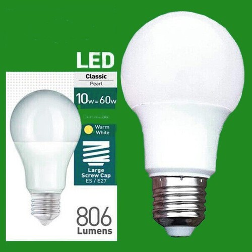 4x 10W= 60W Perle à Variation LED GLS Es E27 Blanc Chaud 2700k 806 ...